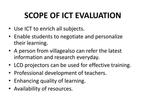 Ict In Evaluationpptx