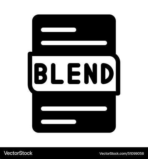 Blend Format File Type Icons Document Extension Vector Image