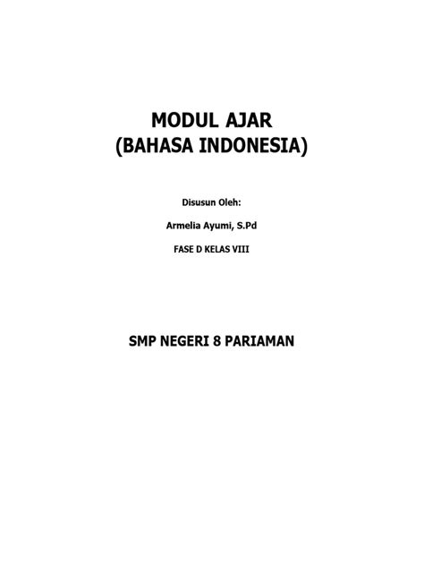 Modul Ajar Armelia Ayumi Pdf