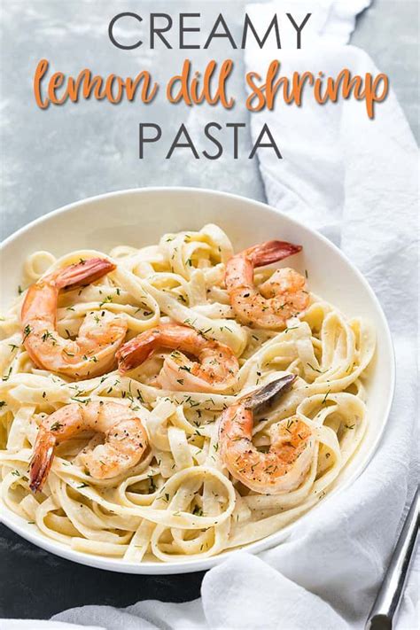 Creamy Lemon Dill Shrimp Pasta The Blond Cook Dill Recipes Lemon