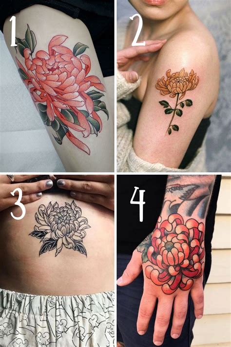 November Birth Flower Tattoos Chrysanthemums Tattoo Glee