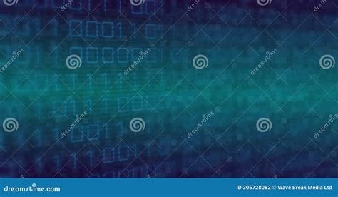 Digital Binary Code Overlays A Blue Abstract Background Stock Photo Image Of Cyberspace