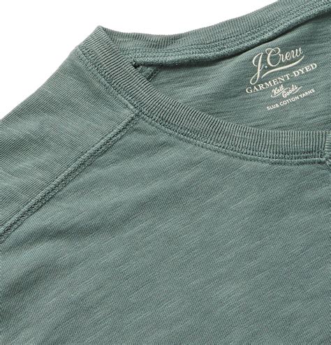 Jcrew Slub Cotton Jersey Henley T Shirt Green Jcrew