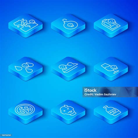 박테리아 실험용 마우스 인간 중독 독 알코올 비커 독성 액체 산성비 가스 또는 연기의 유독 구름 및 아이콘이 있는 세트 라인 페트리 접시 벡터 0명에 대한 스톡 벡터 아트