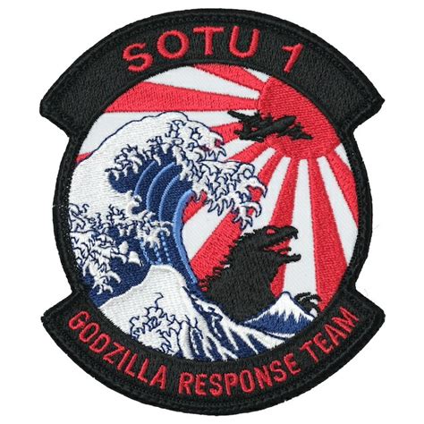 【楽天市場】military Patch（ミリタリーパッチ）sotu 1 Godzilla Response Tem パッチ フック付き ：captain Toms