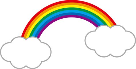 Rainbow Clouds Free Vector Clipart Images On
