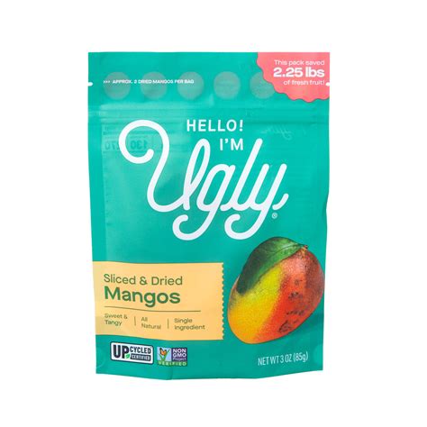 The Ugly Co Dried Sliced Mangos 3 Oz 12ct Case