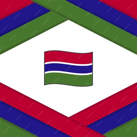 Premium Vector Gambia Flag Abstract Background Design Template Gambia