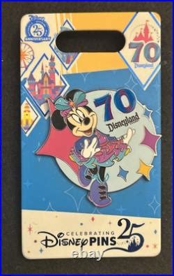 Disneyland 70th Anniversary Pin Set Withmickey And Friends Jumbo Le