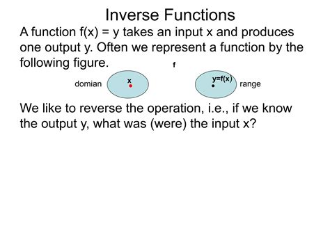 29 Inverse Functions X PPT 29 Inverse Functions X PPT