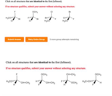Solved Click On All Structures That Are Identical To The
