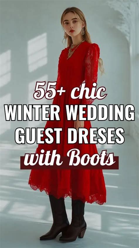 55 Winter Wedding Guest Dresses With Boots Stay Warm And Look