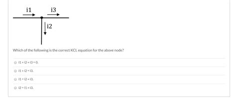 Solved Which Of The Following Is The Correct KCL Equation Chegg