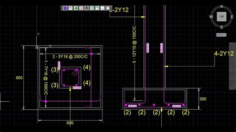 Footing And Other Rcc Structure Autocad Drawing File Cadbull Sketch A