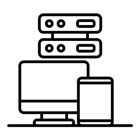 premium vector data synchronization line illustration