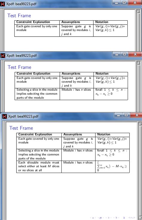 Animating Tabular Rows In Beamer Without Showing The Table Border Tex