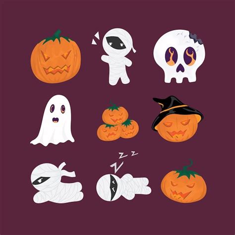 Premium Vector Pumpkin And Mummy Element