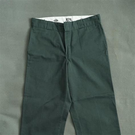 Green Cut Off Dickies Pants Urban Outfitters Style Depop