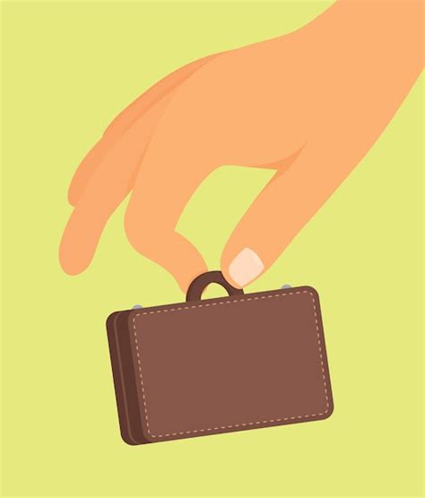 Premium Vector Small Business Hand Holding Tiny Suitcase