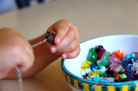 Stringing Beads Tinkerlab