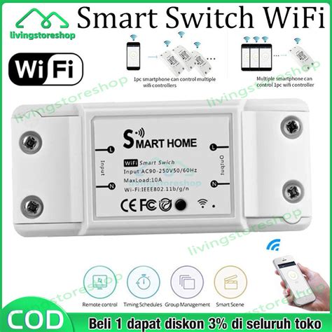 Jual Sonoff Smart Switch Basic R2 Smart Breaker Pintar Wireless 10a
