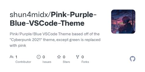 Github Shun4midxpink Purple Blue Vscode Theme Pinkpurpleblue