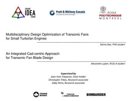 Ppt Multidisciplinary Design Optimization Of Transonic Fans For Small