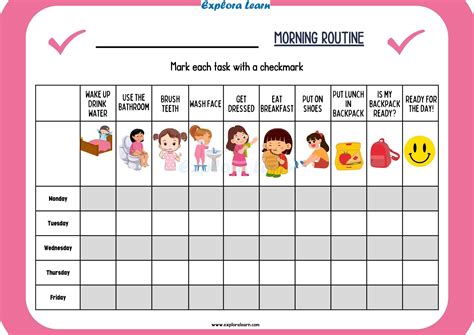 Daily Routine Worksheet