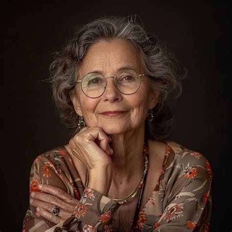A Woman With Glasses And A Shirt That Says Old On It Premium Ai