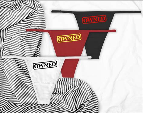 Owned Thong Owned Panties Naughty Panties Sexy Thong Bdsm Collared