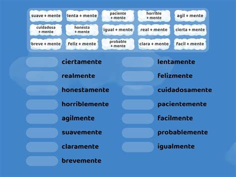 Sufijos Mente Match Up