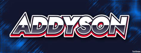 Addyson Text Effect And Logo Design Name