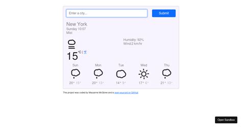 reactweatherproject codesandbox