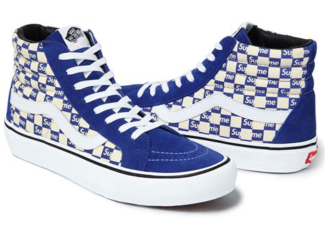 Supreme Vans Sk8 Hi Authentic Checker Box Logo Fall 2016
