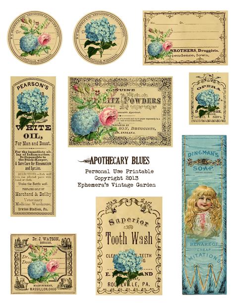 Printable Blank Apothecary Labels