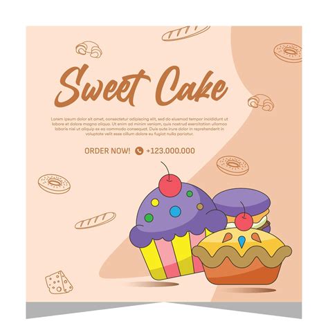 Bakery Flayer Or Social Media Post Template 39435910 Vector Art At Vecteezy