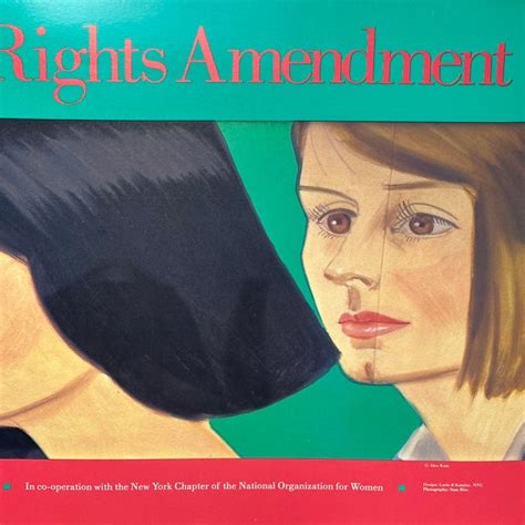 Vintage Original 1981 Alex Katz Equal Rights Amendmentpop Art