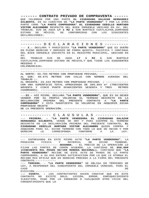 Contrato Sb Karla Lt8 Mz 2 Pdf Propiedad