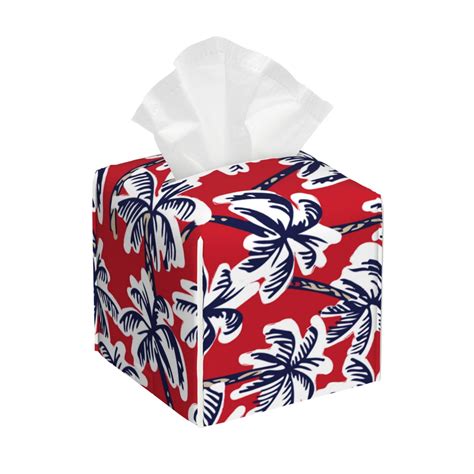 Logiee Tissue Box Cover 5x5x5 Pu Leather Tissue Holder Square Tissue