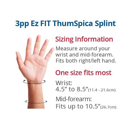 3pp Ez Fit Thumb Spica Universal Splint Easy To Fit Thumb Extension