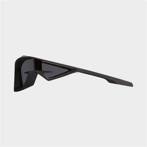 Spectra Unisex Futuristic Cyberpunk Silver Sunglass Chrome Carbon