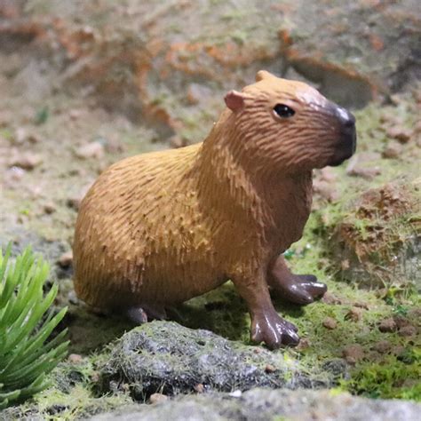 Simulated Plastic Animal Figurines Zoo Wildlife Capybara Model Cute