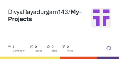 Github Divyarayadurgam My Projects