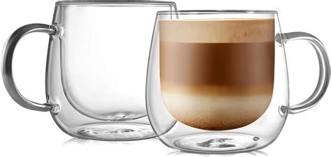 Cnglass Double Walled Glass Coffee Mugs 10oz290mlclear Insulated
