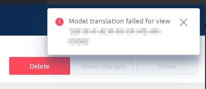 Model Translation Failed For View After Sharing A Package In BIM Design Collaboration