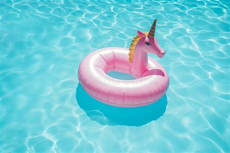 Inflatable Unicorn Pool Float Summer Vacation Stock Illustration Illustration Of Lifestyle