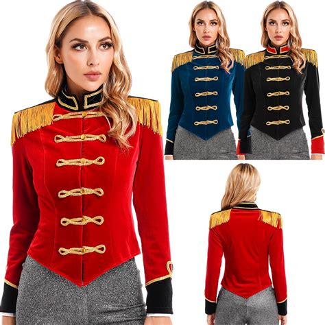 Womens Circus Ringmaster Costume Halloween Cosplay Costume Stand Collar