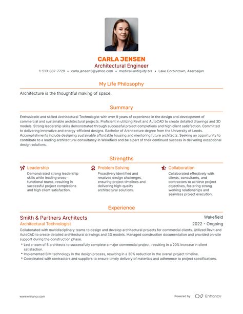 3 Successful Architectural Engineer Resume Examples And Writing Tips