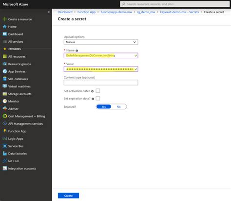 MiddleWay Accessing Azure Key Vault From Azure Function