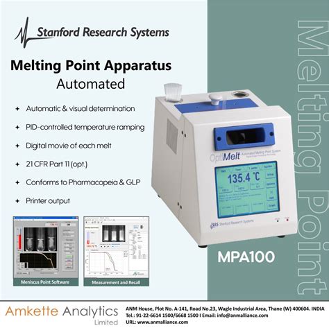 Amketteanalytics Srs Meltingpointapparatus Mpa100 Amkette